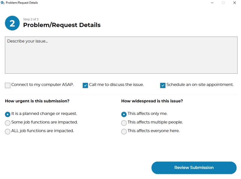 Help Desk Buttons – Finally, a good Front End for your ticketing system